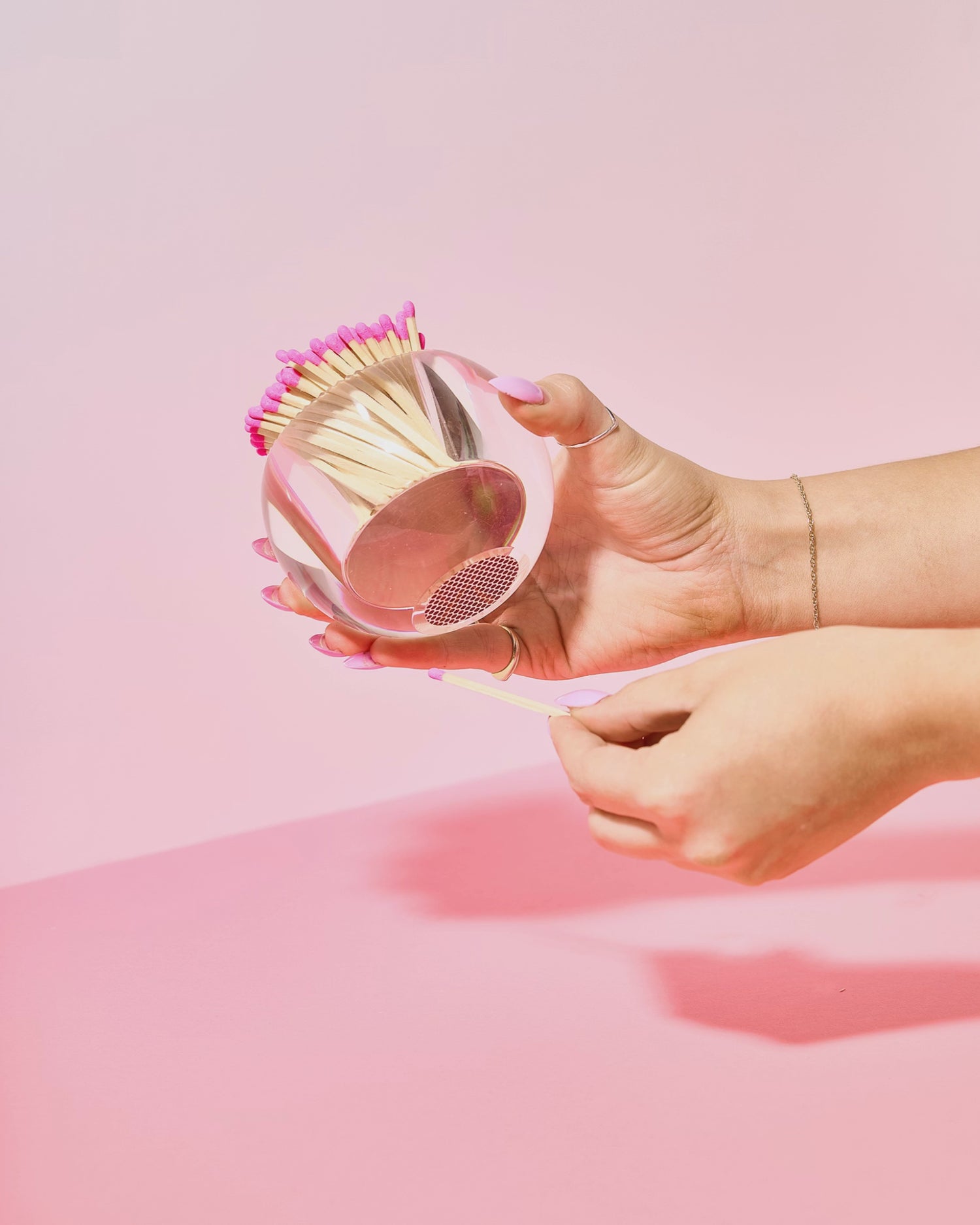 Round Match Striker | Light Pink Matches - PREORDER – Tart By Taylor