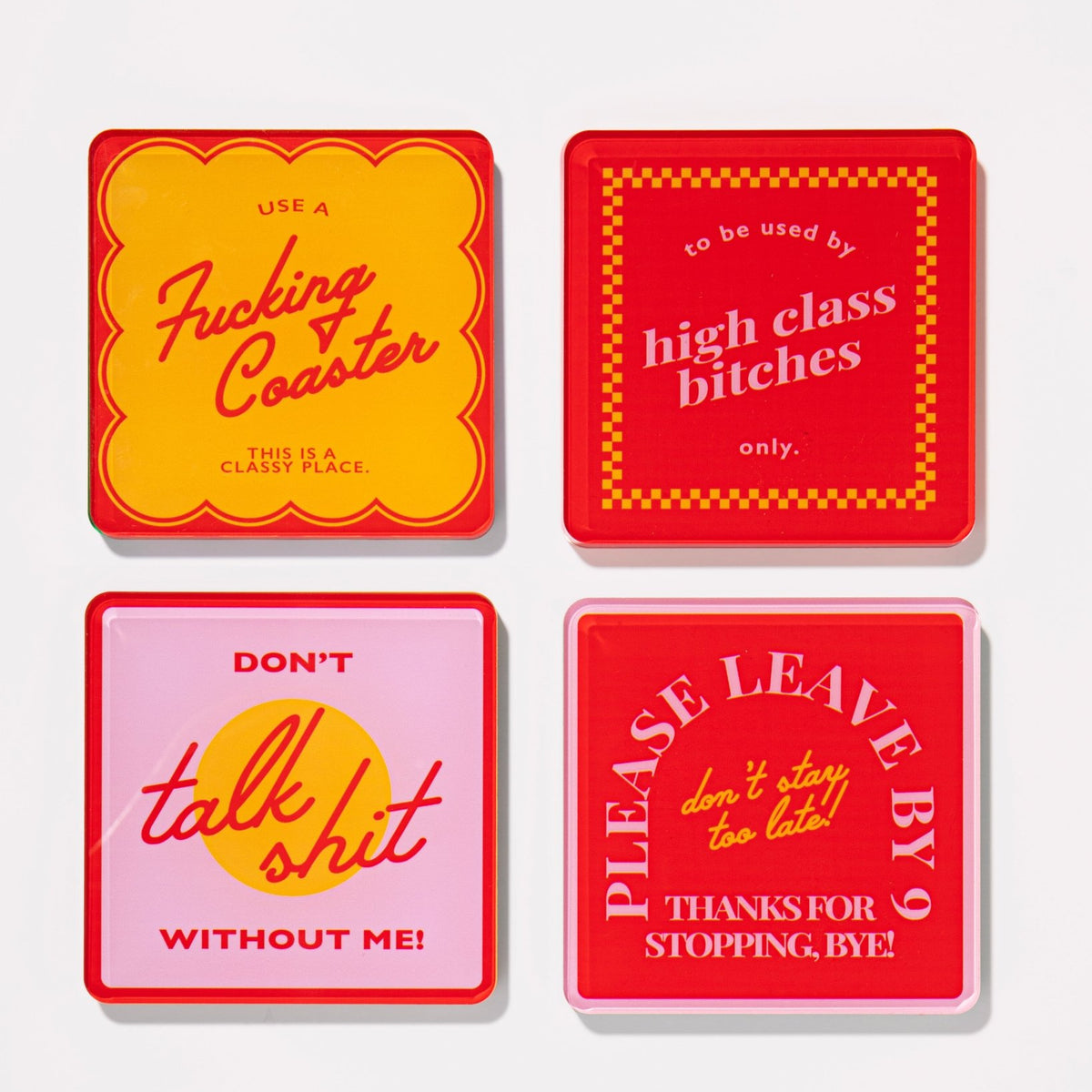 Snarky Red | Set of 4 Coasters – Tart By Taylor